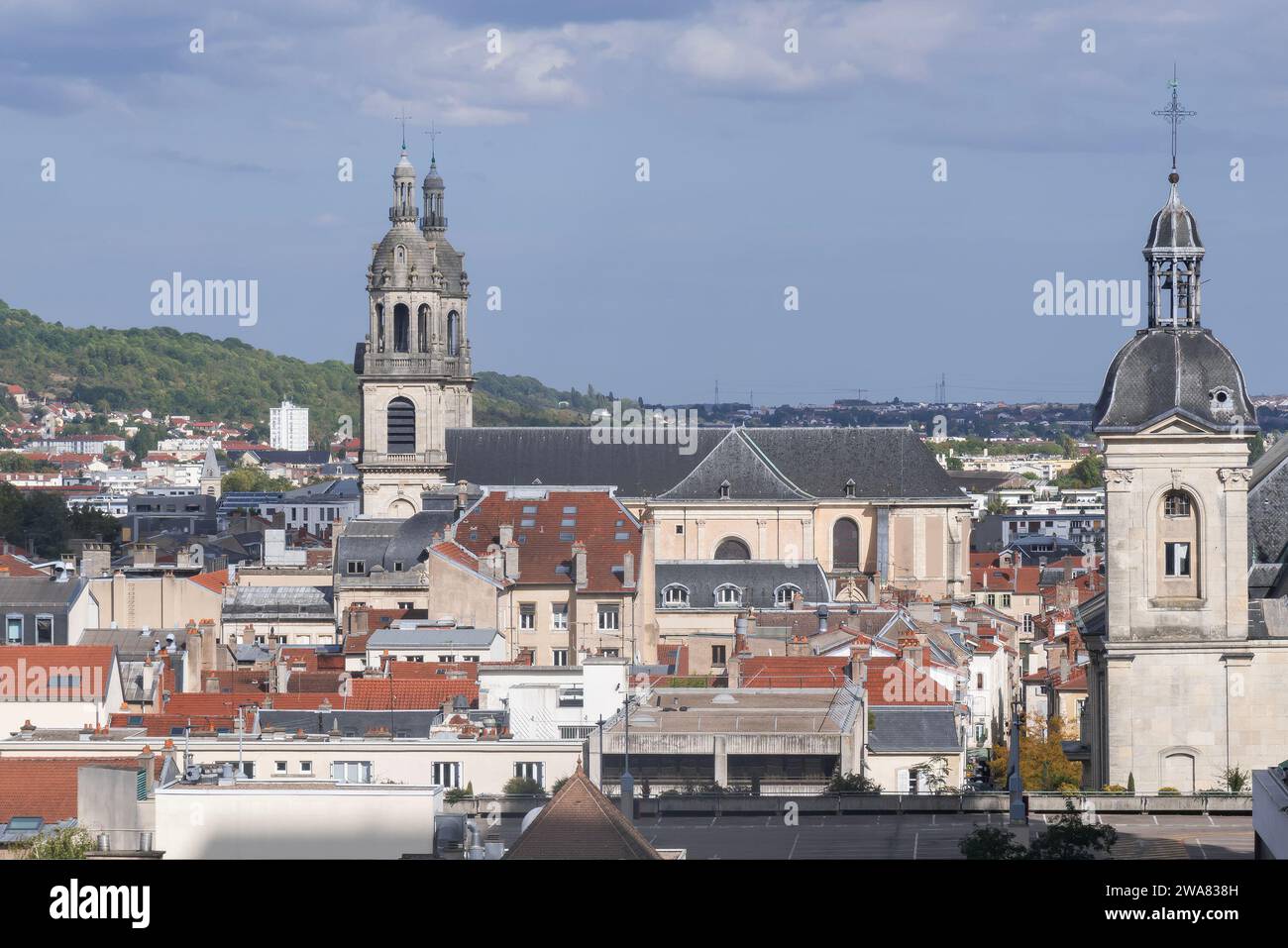 Nancy - View of the Nancy Cathedral, Baroque architecture style, and in ...