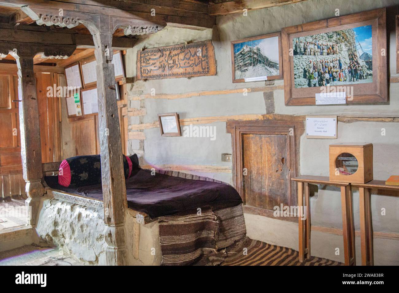 29 September, Karimabad, Pakistan. Room inside interior in Fort Baltit ...