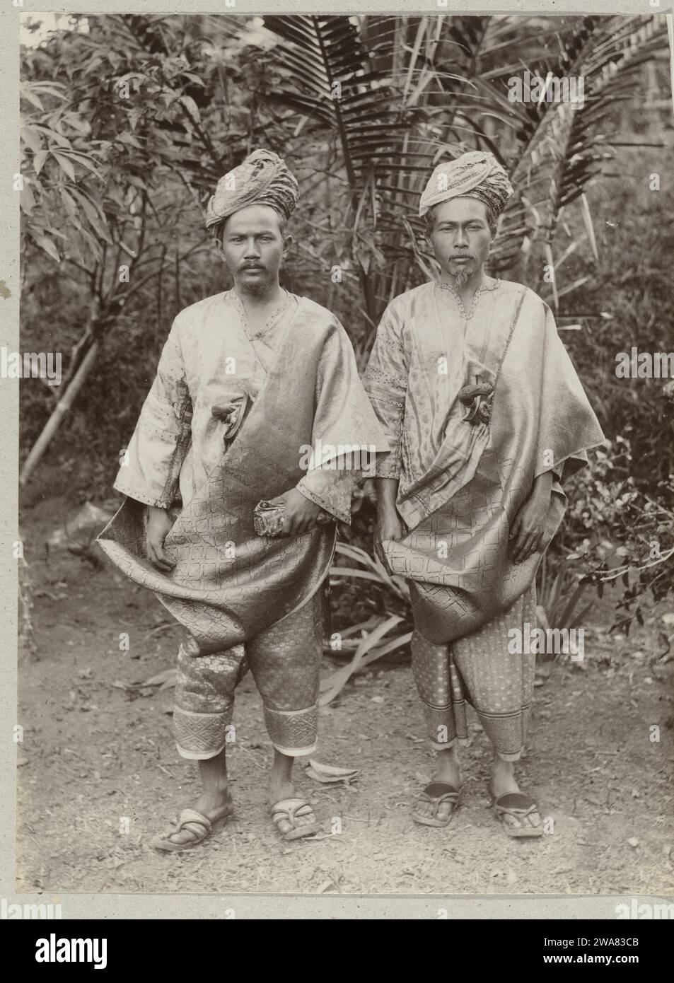Portrait of two unknown Malay men in Local Dracht, 1891 - 1912 ...