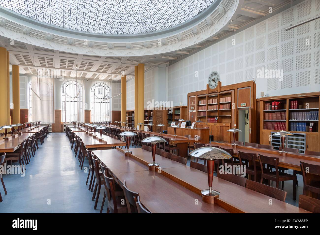 Nancy, France - View of the reading room of the law school library with ...