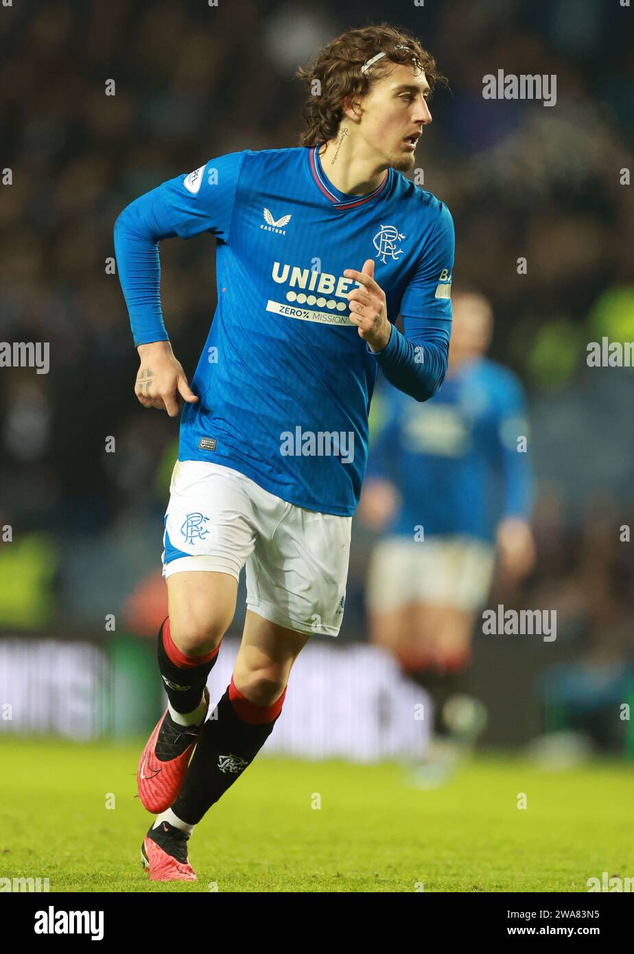 Rangers' Fabio Silva during the cinch Premiership match at the Ibrox ...