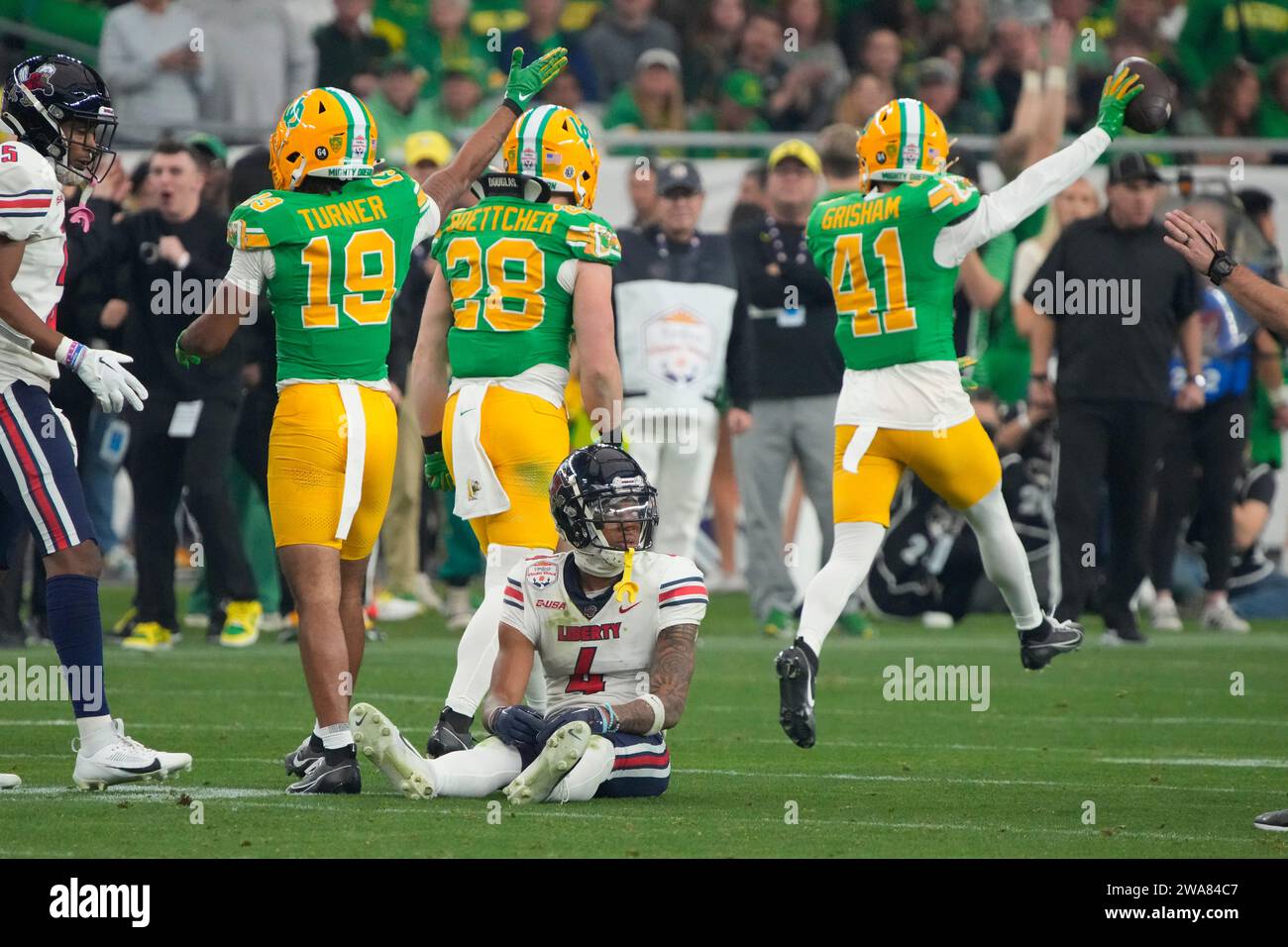 Liberty wide receiver CJ Daniels (4) during the first half of the NCAA ...