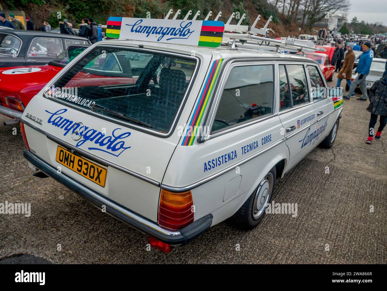 Mercedes Benz 280TE W123 estate at Brooklands New Years Day car meet ...