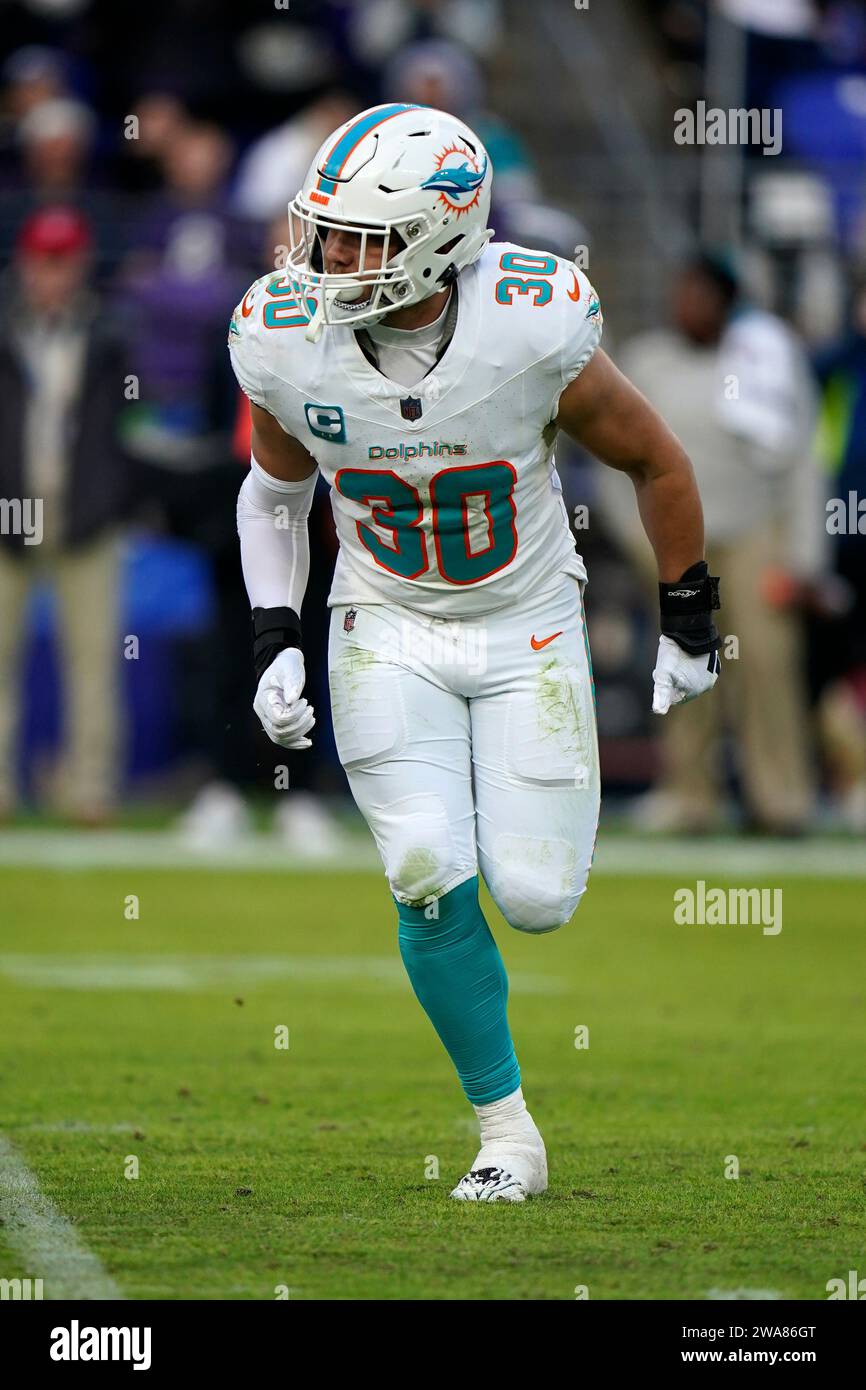 Miami Dolphins fullback Alec Ingold (30) during an NFL football game ...