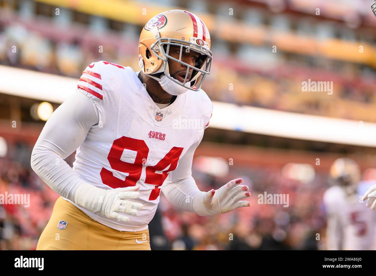 Landover, MD, USA. 31st Dec, 2023. San Francisco 49ers defensive end ...