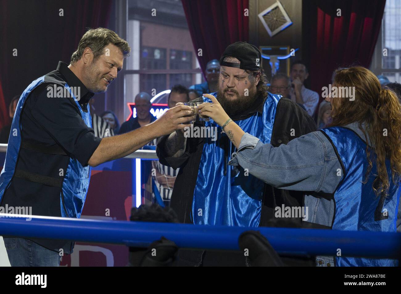 BARMAGEDDON, from left: Blake Shelton, Jelly Roll, Gabriel Iglesias vs ...