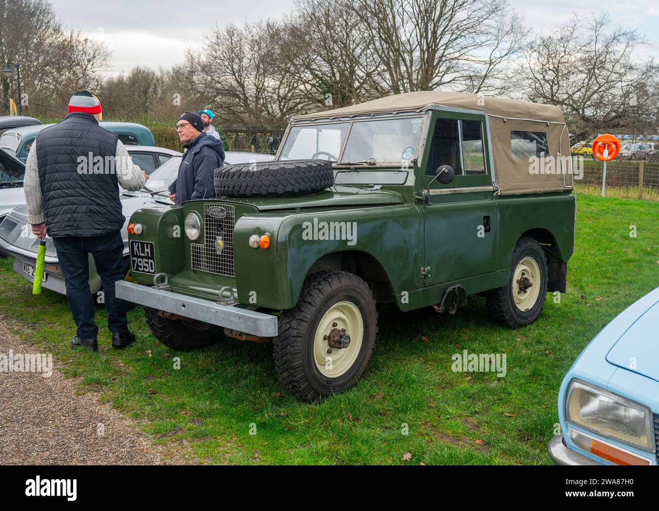 Series 3 Land Rover at Brooklands New Years Day car meet, 2024 Stock ...