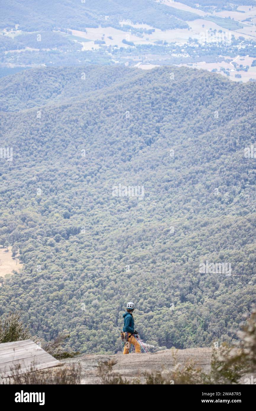 Scenic views across the Victorian Alps from on top of Mount Buffalo ...