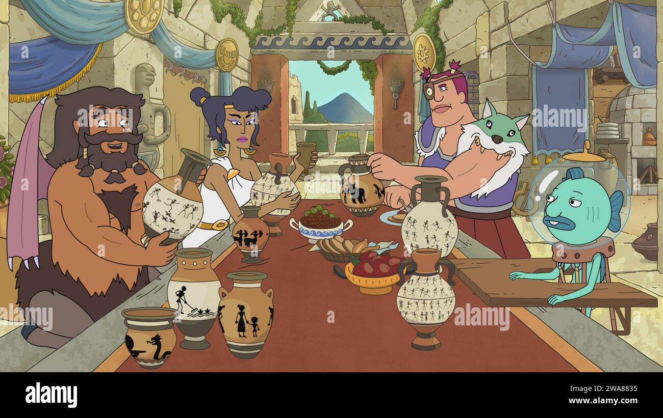 KRAPOPOLIS, from left: Schlub (voice: Matt Berry), Deliria (voice ...