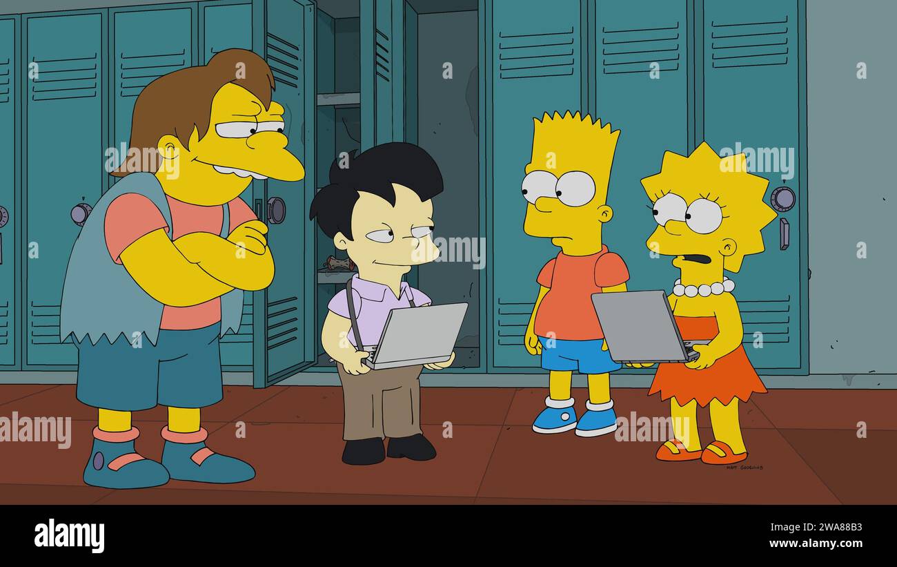 THE SIMPSONS, from left: Nelson Muntz (voice: Nancy Cartwright), Hubert ...