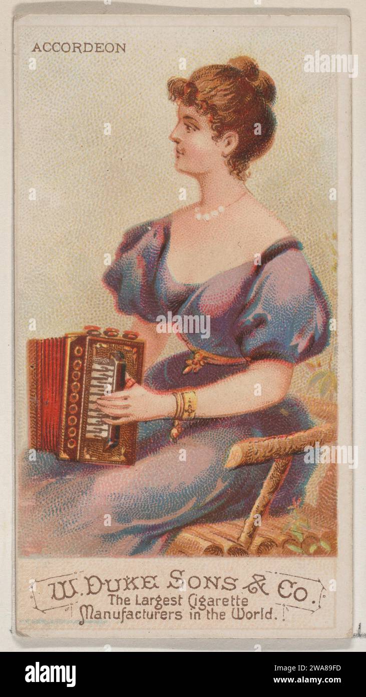 Accordion, from the Musical Instruments series (N82) for Duke brand ...