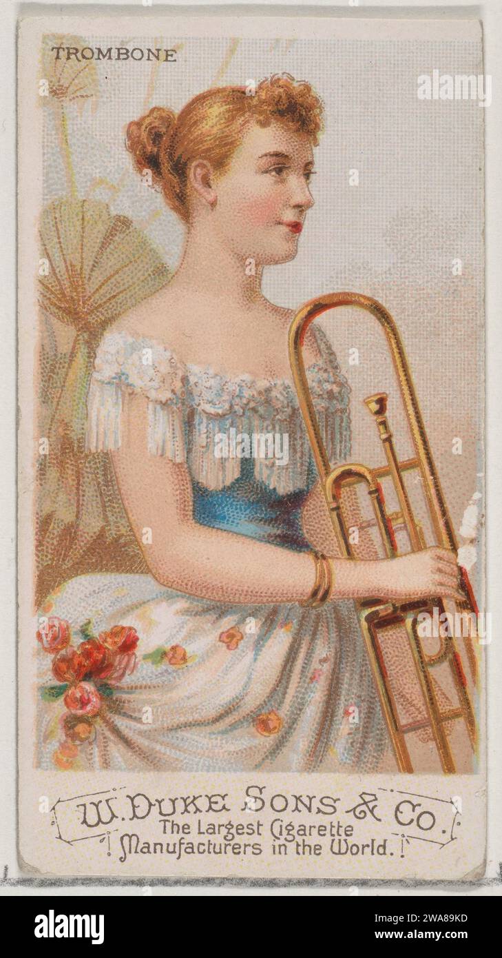 Trombone, from the Musical Instruments series (N82) for Duke brand ...