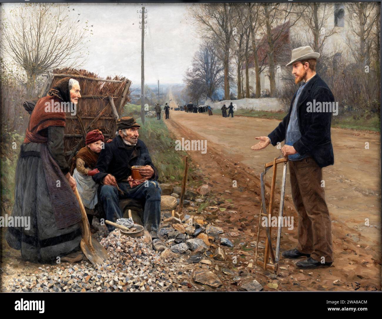 1893 depicts the difficult living conditions of the stonebreakers hi ...