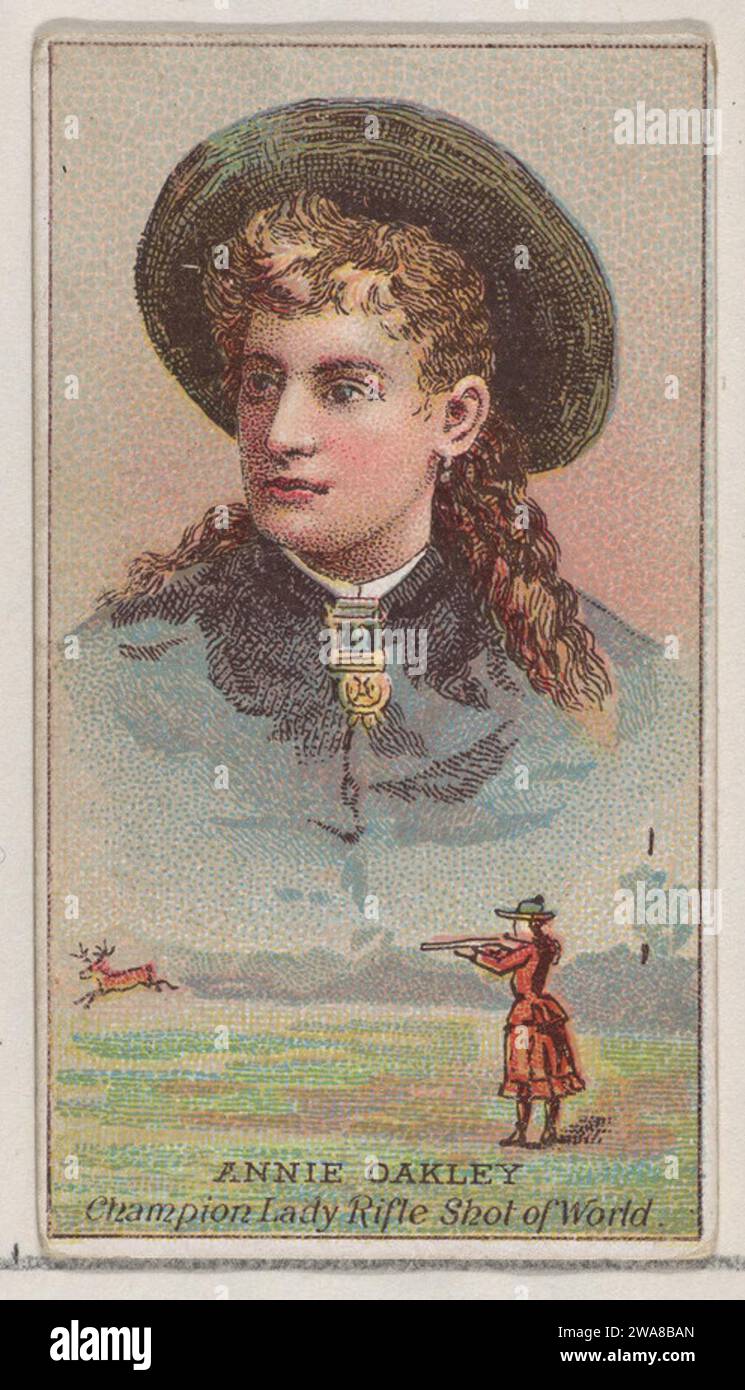 Annie Oakley, Champion Lady Rifle Shot of the World, from the Champions of Games and Sports ...