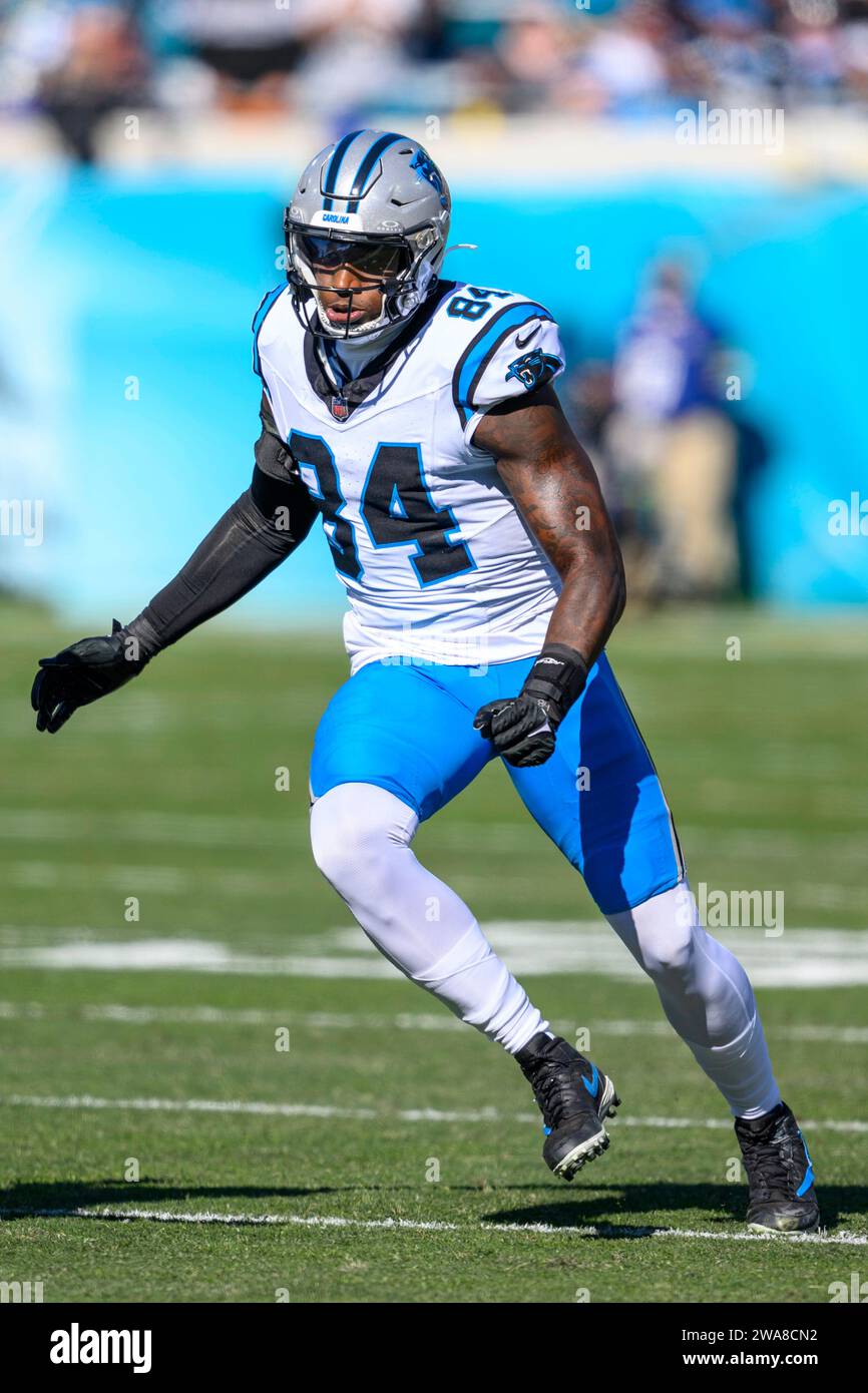 Carolina Panthers tight end Stephen Sullivan (84) runs a play during an ...