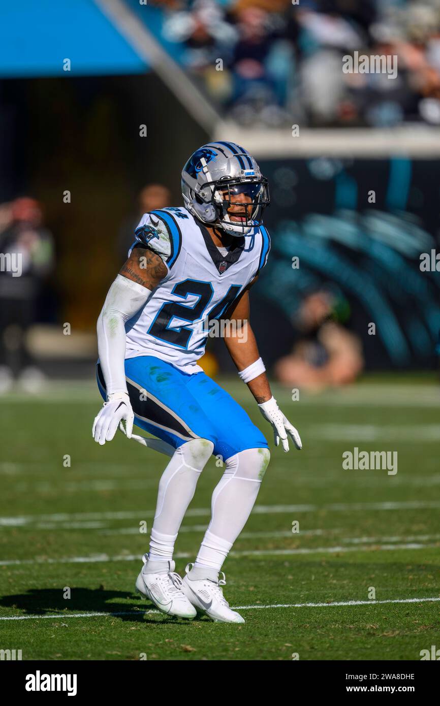 Carolina Panthers safety Vonn Bell (24) runs a play during an NFL ...