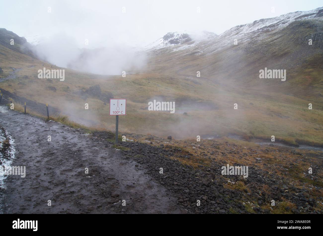 Steam rising in the Geothermal Area near Hveragerdi (the Earthquake ...
