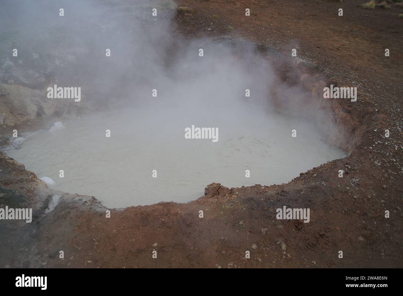 Steam rising in the Geothermal Area near Hveragerdi (the Earthquake ...