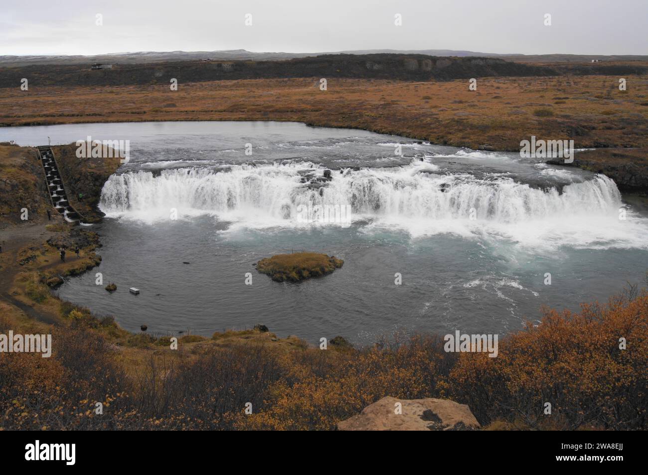 Faxi Waterfall also known as Vatnsleysufoss, on the Tungufljot River ...