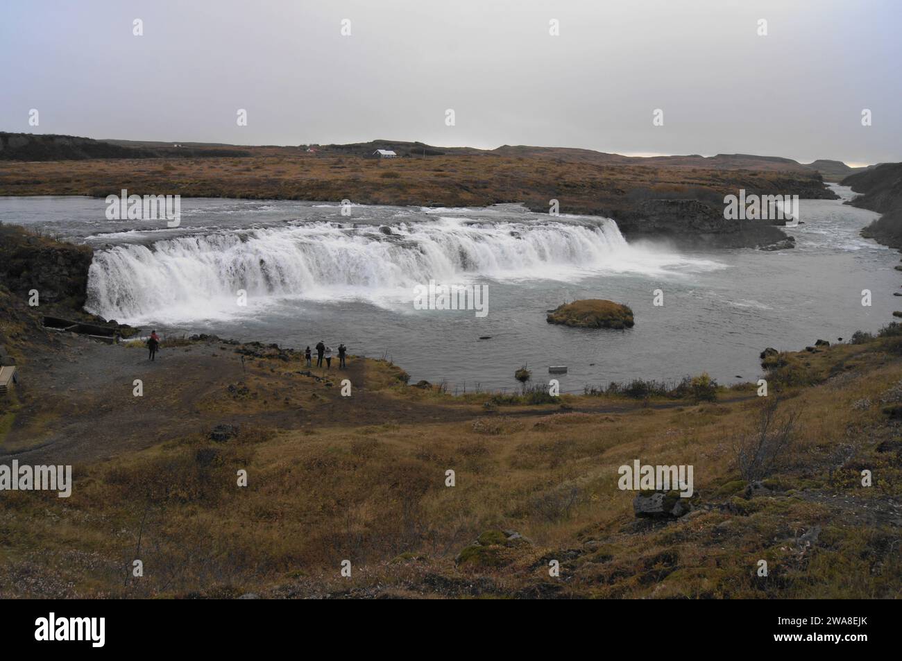 Faxi Waterfall also known as Vatnsleysufoss, on the Tungufljot River ...