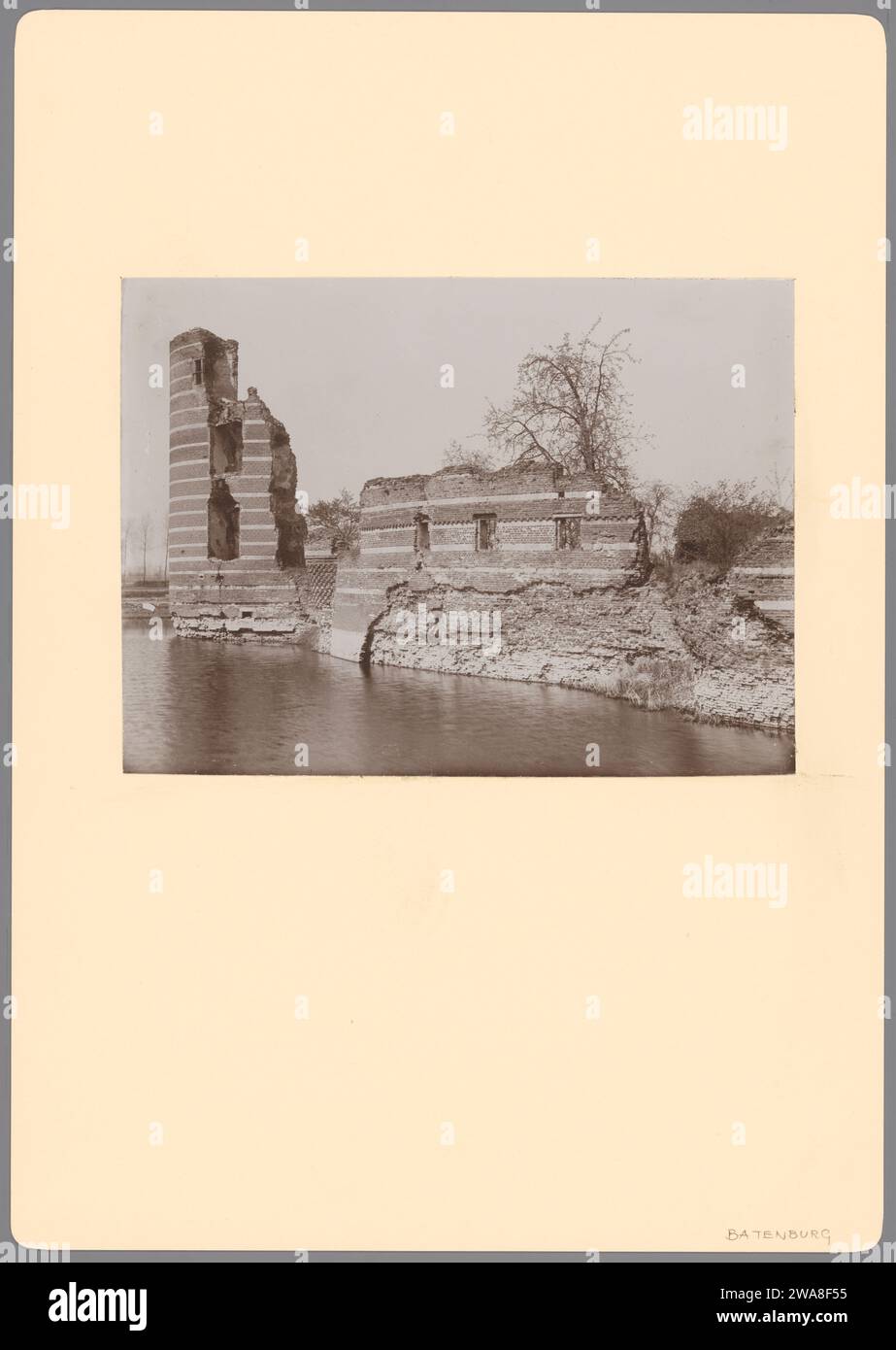 Part of the castle ruins in Batenburg, Anonymous (Monumentenzorg ...