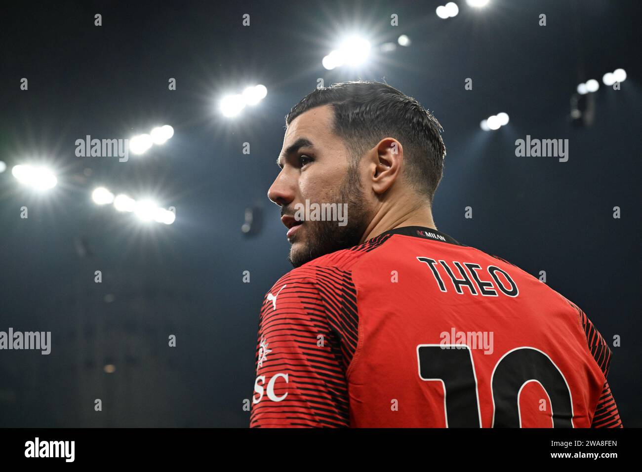 Milan, Italy. 02nd Jan, 2024. Theo Hernandez (Ac Milan) portrait during ...