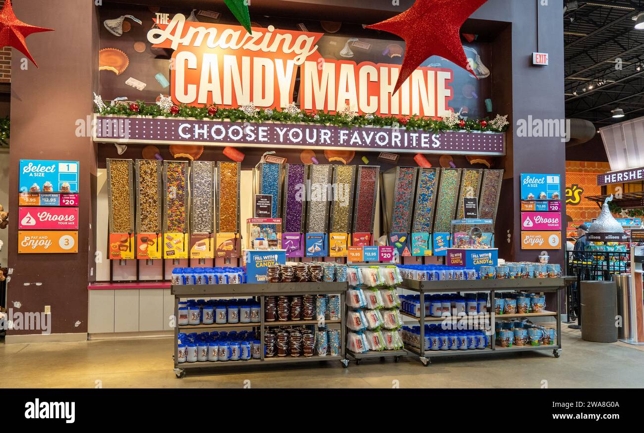 Hershey. Pennsylvania - November 17, 2022: Pick your own candy flavors ...