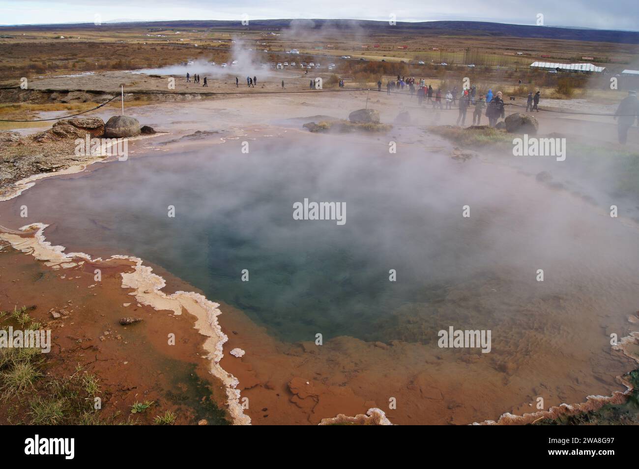 Strokkur - a fountain-type geyser at the Haukadalur Geothermal Area ...