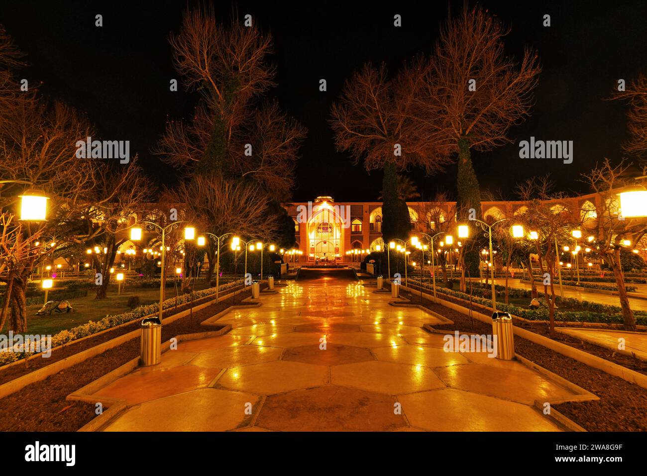 Stunning views of the Abbasi Hotel at night, built about 400 years ago ...