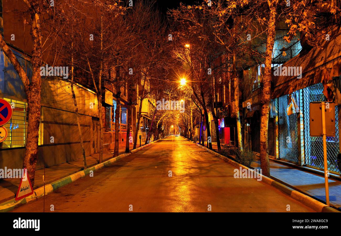 Safe and peaceful streets of Isfahan, Iran in the middle of the night ...