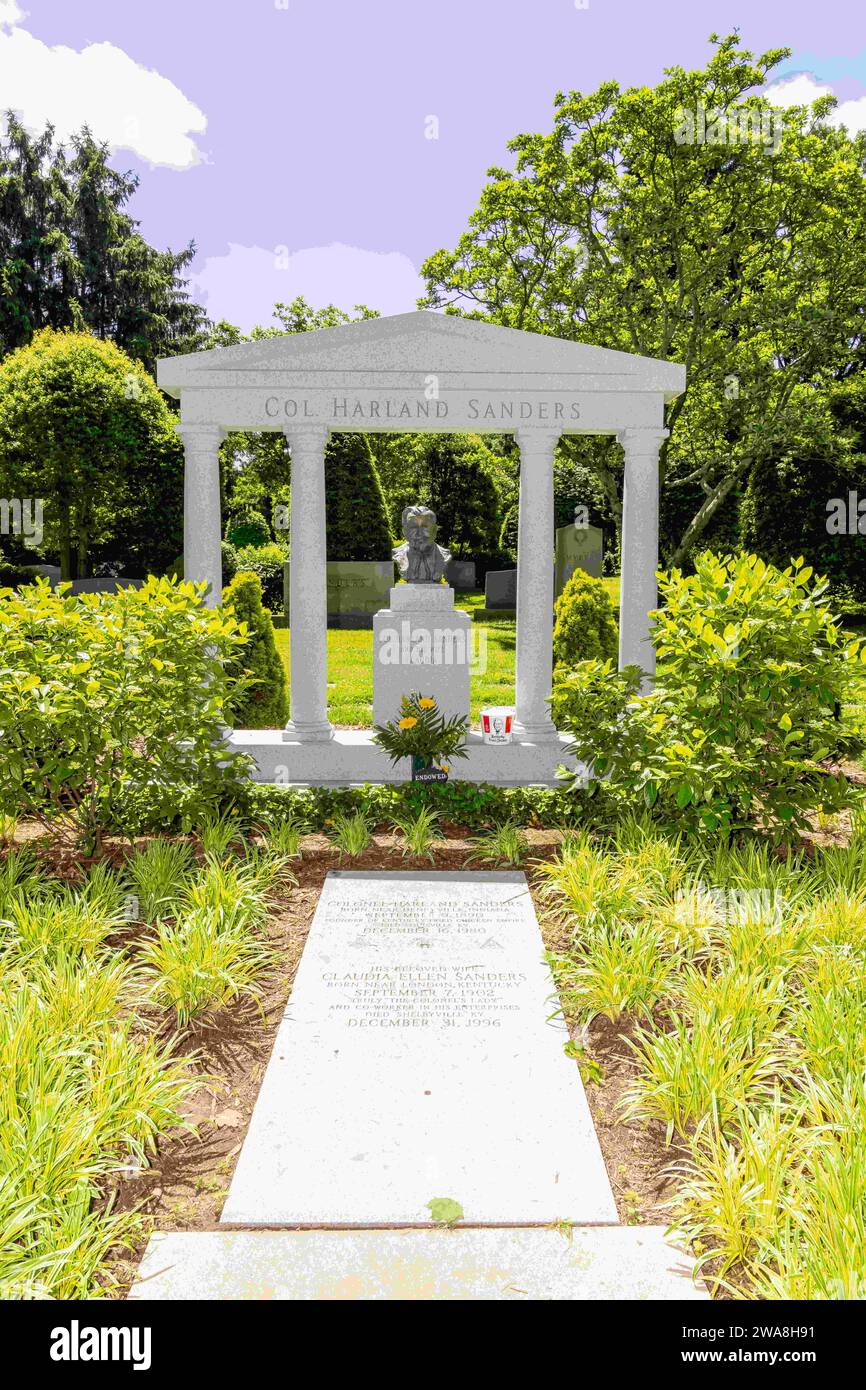 Louisville, KY, USA. 28th May, 2022. Gravesite of Colonel Harland ...
