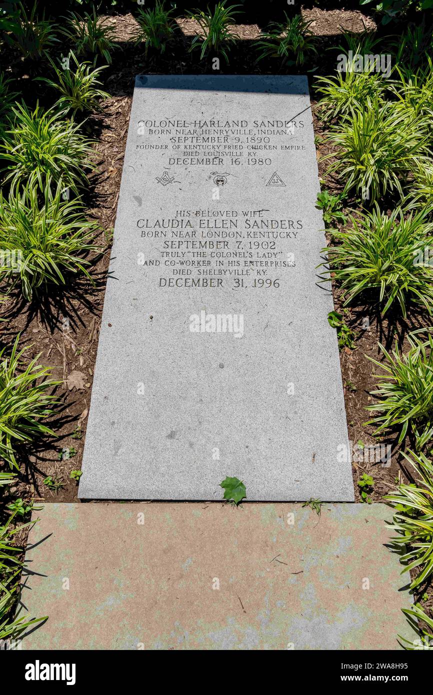 Louisville, KY, USA. 28th May, 2022. Gravesite of Colonel Harland ...