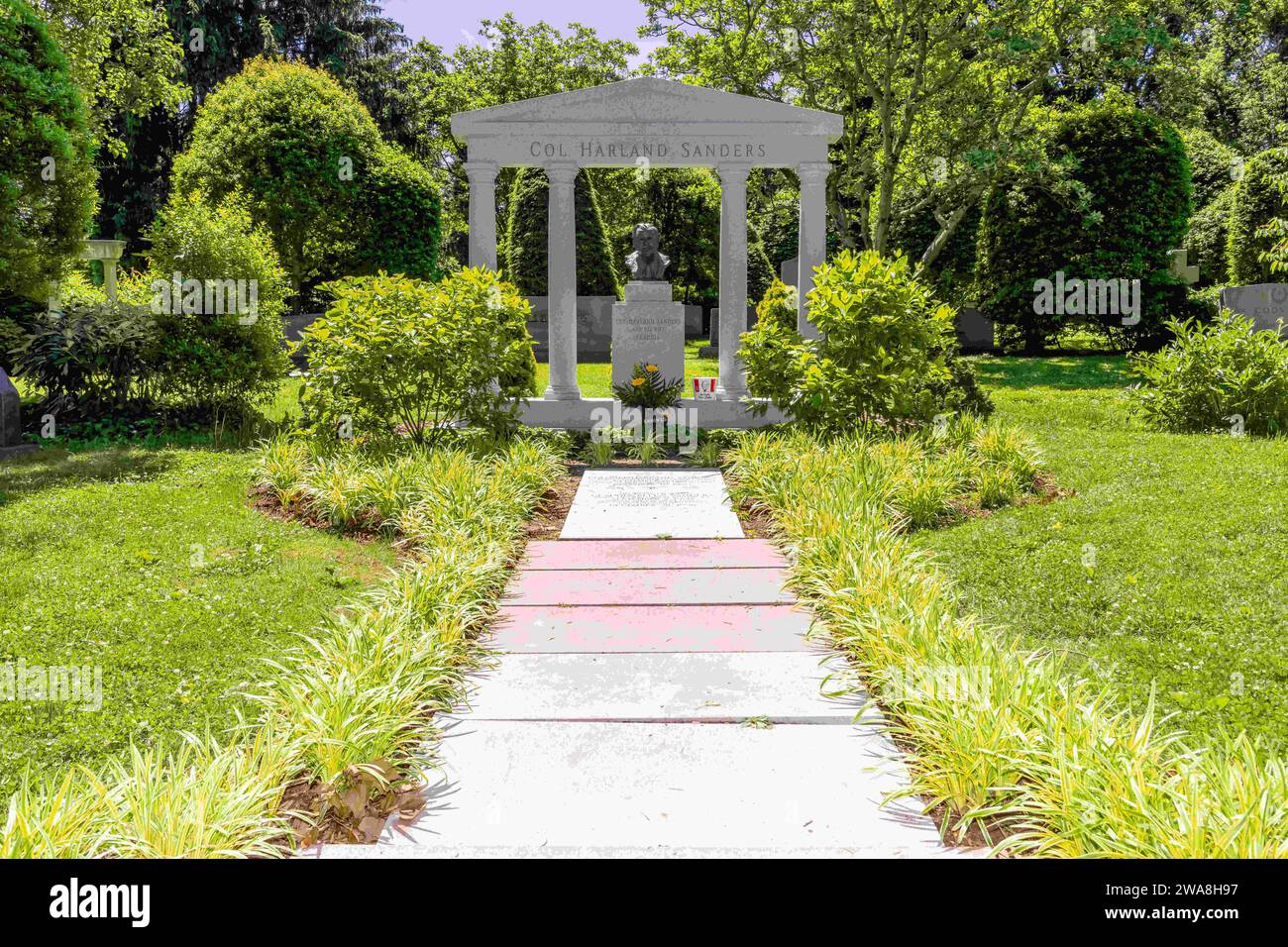 Louisville, KY, USA. 28th May, 2022. Gravesite of Colonel Harland ...