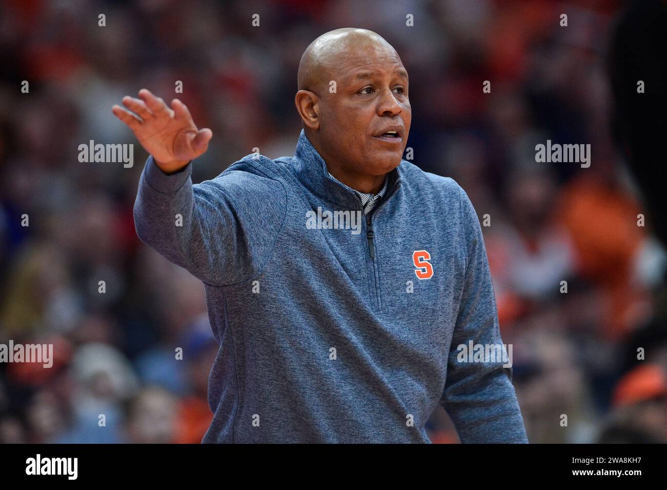 Syracuse head coach Adrian Autry gestures during the second half of an ...