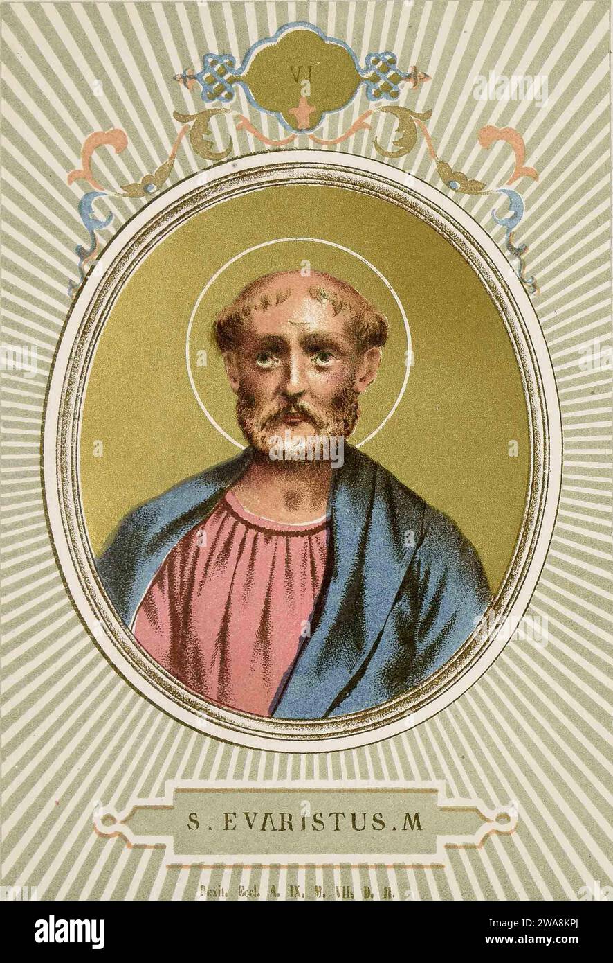 Pope Evaristus was the second Greek pope and was pontiff from AD99 to AD107. He was the fifth ...