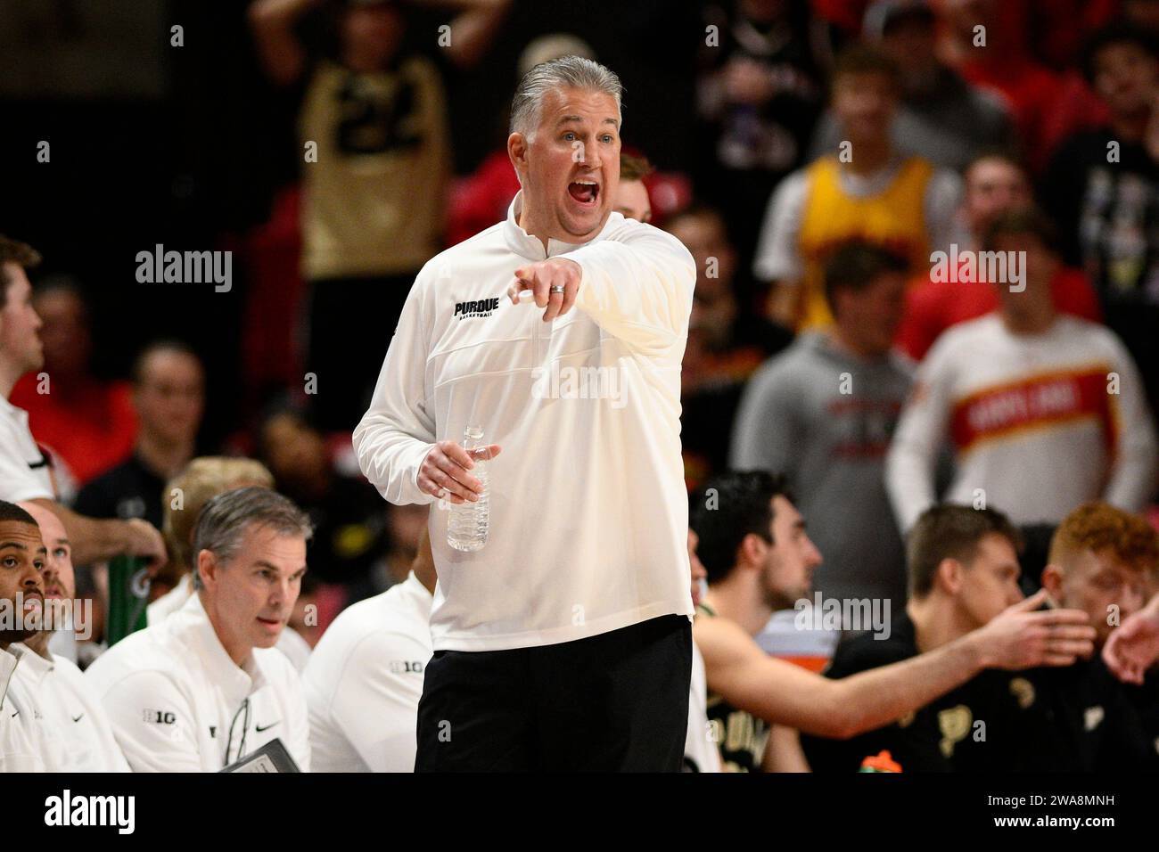 Purdue coach Matt Painter points during the first half of the team's ...