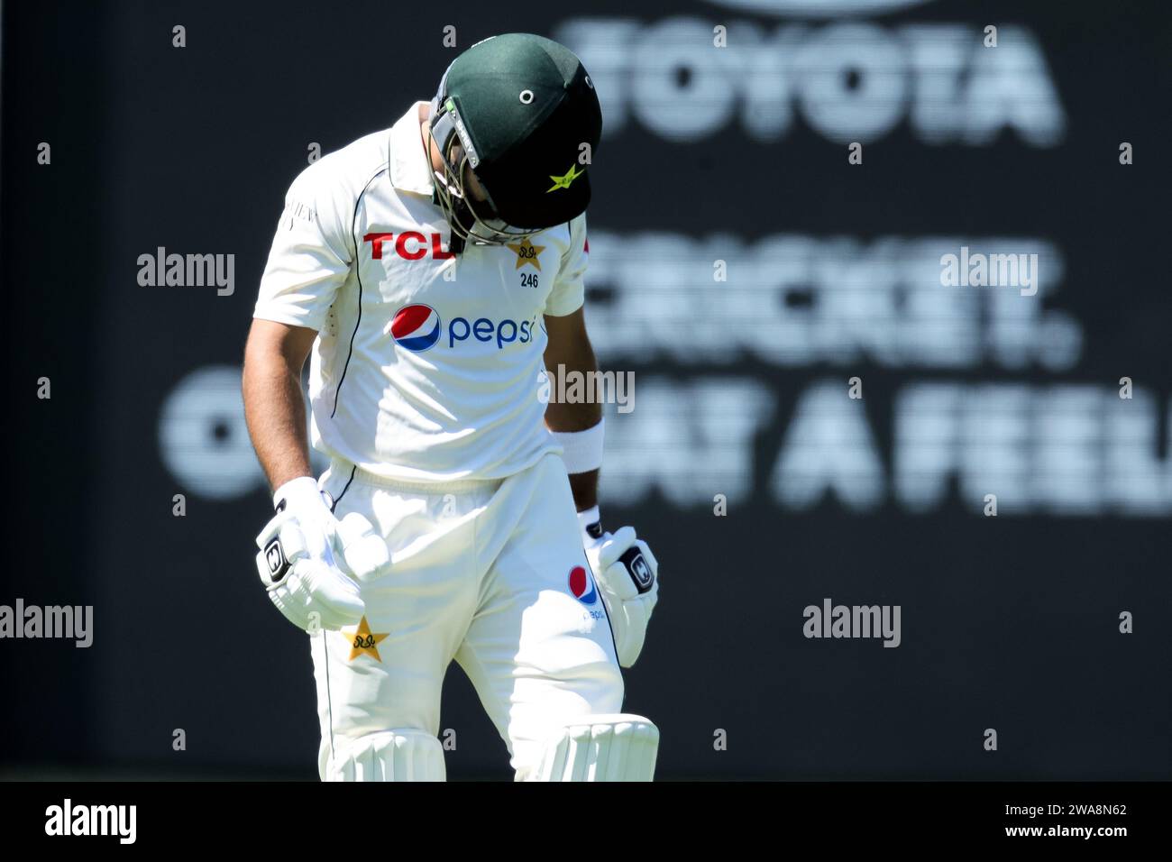 Sydney, Australia, 3 January, 2024. Abdullah Shafique of Pakistan walks ...