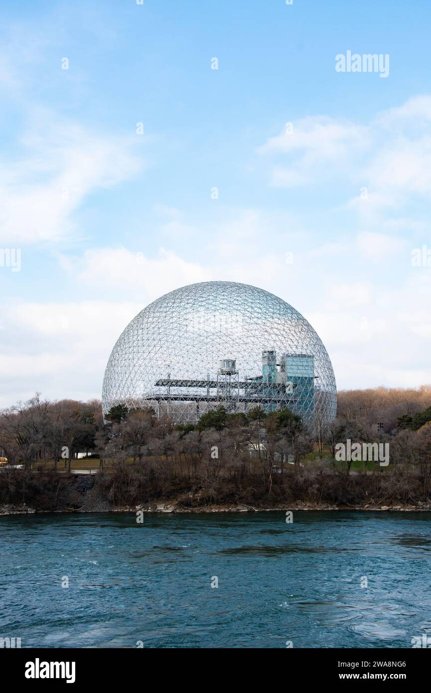 The Biosphere Environment Museum from Notre-Dame Island in Montreal ...