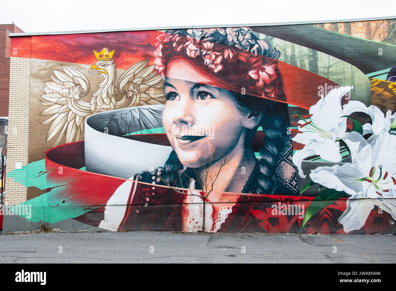 St-Jean Baptiste Day mural in Montreal, Quebec, Canada Stock Photo - Alamy