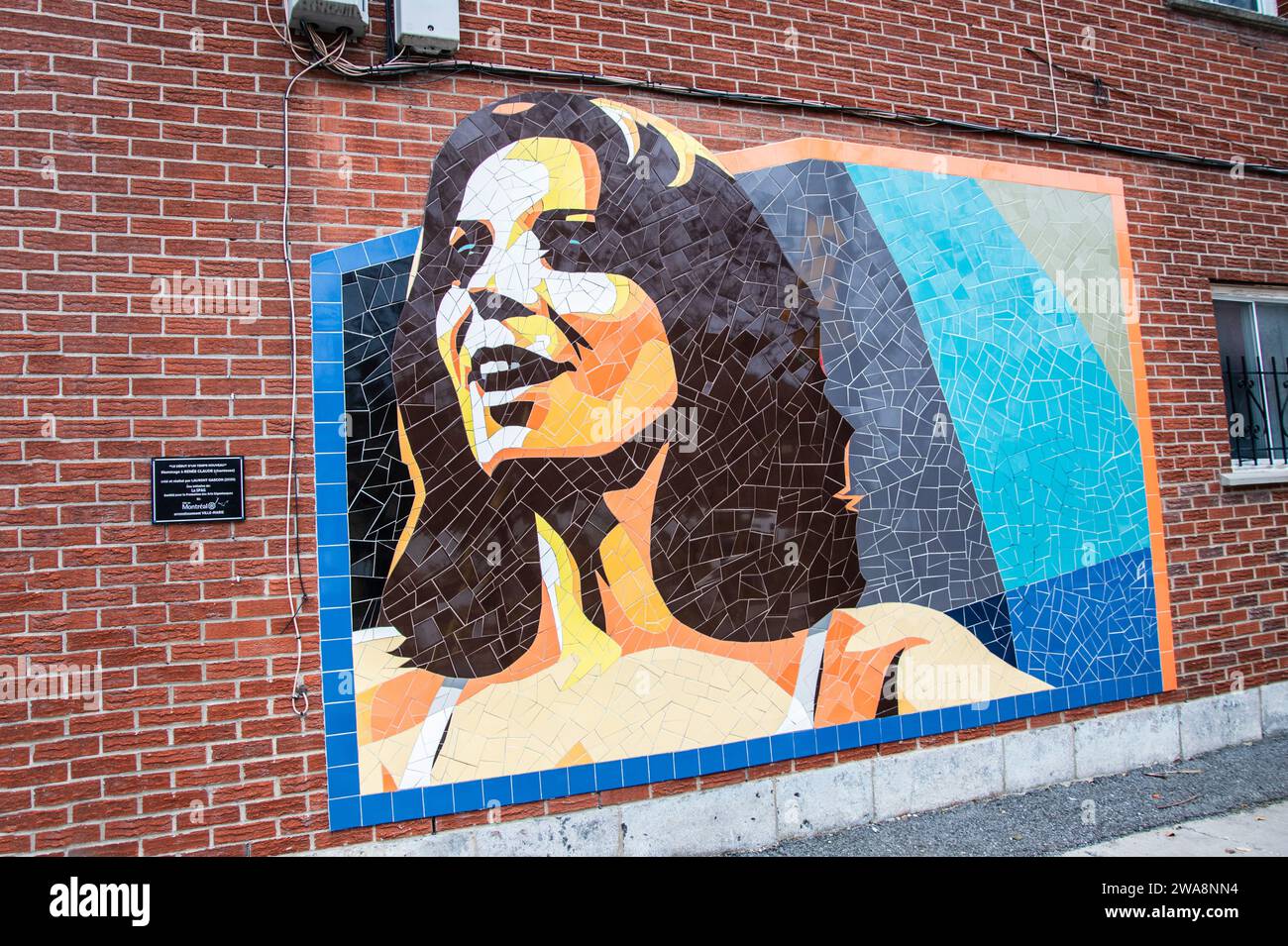 Portrait of Renee Claude in Hochelaga neighborhood in Montreal, Quebec ...