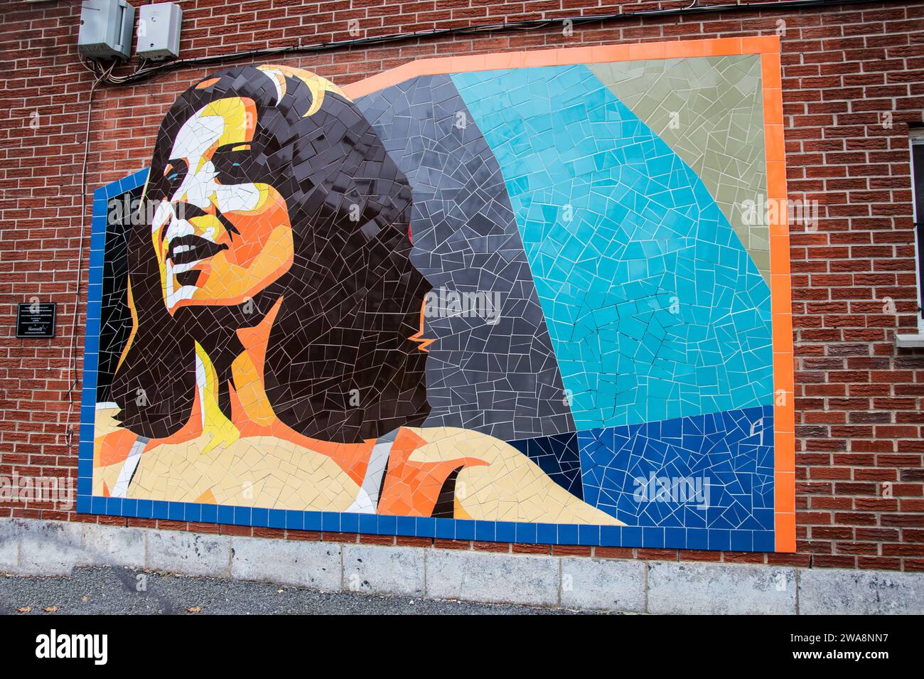 Portrait of Renee Claude in Hochelaga neighborhood in Montreal, Quebec ...