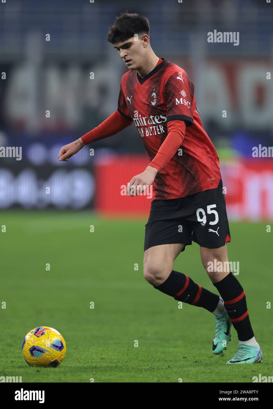 Milan, Italy. 2nd Jan, 2024. Davide Bartesaghi of AC Milan during the ...