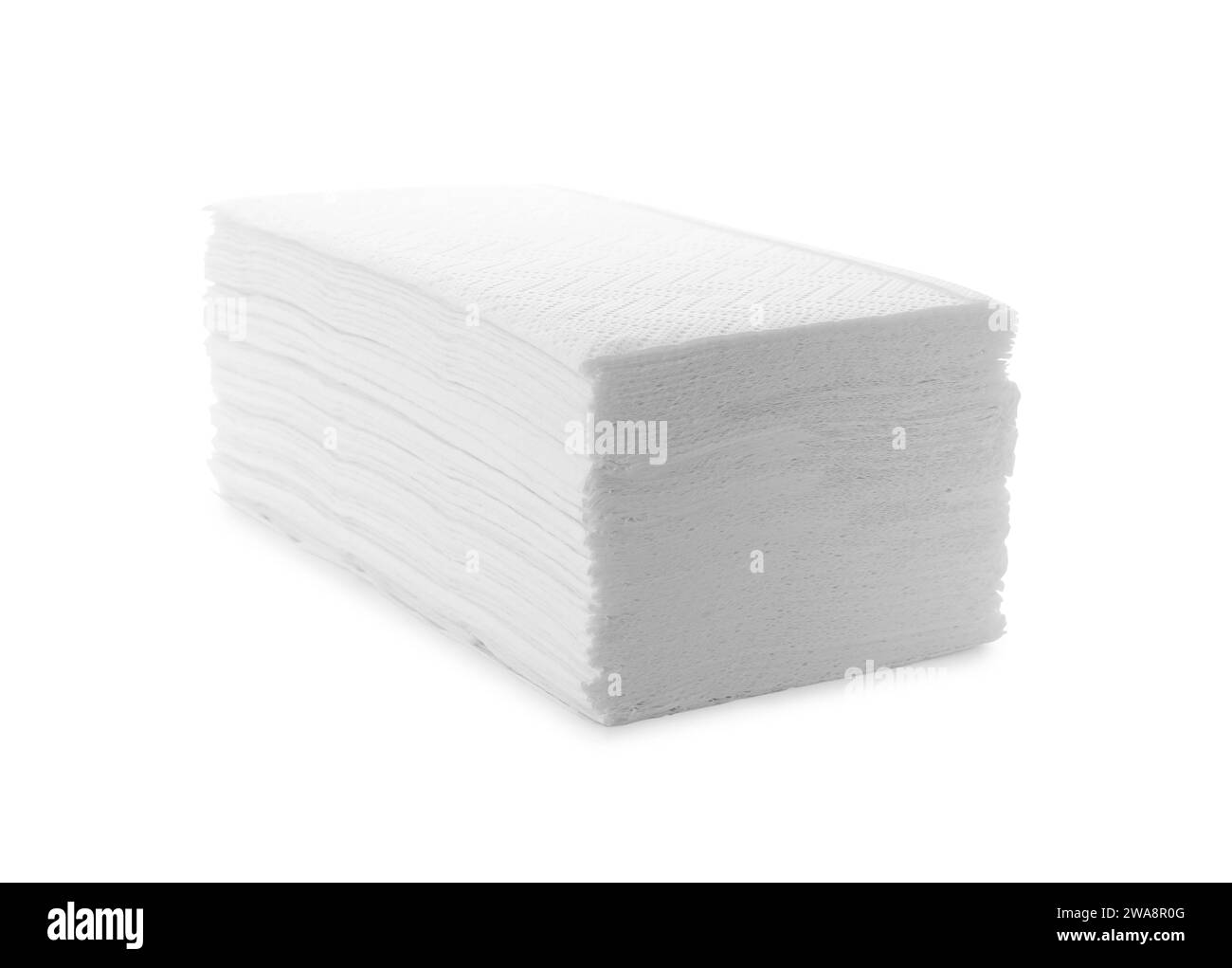 Stack of paper towels isolated on white Stock Photo - Alamy