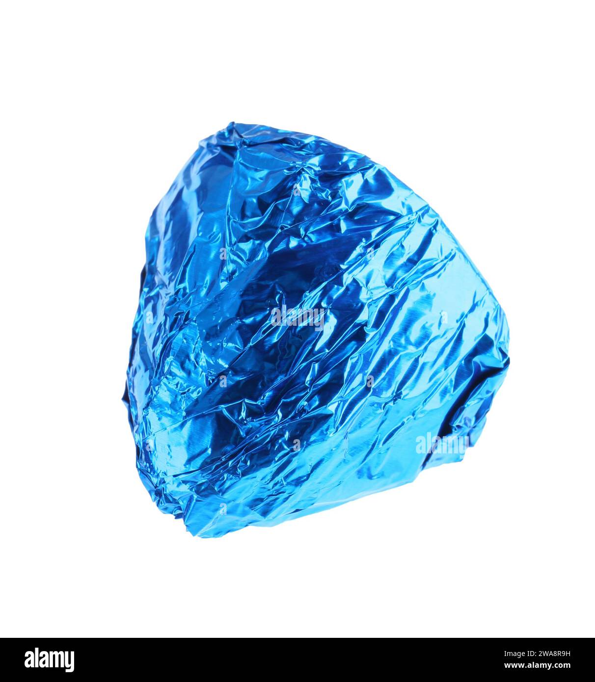 Tasty candy in blue wrapper isolated on white Stock Photo - Alamy