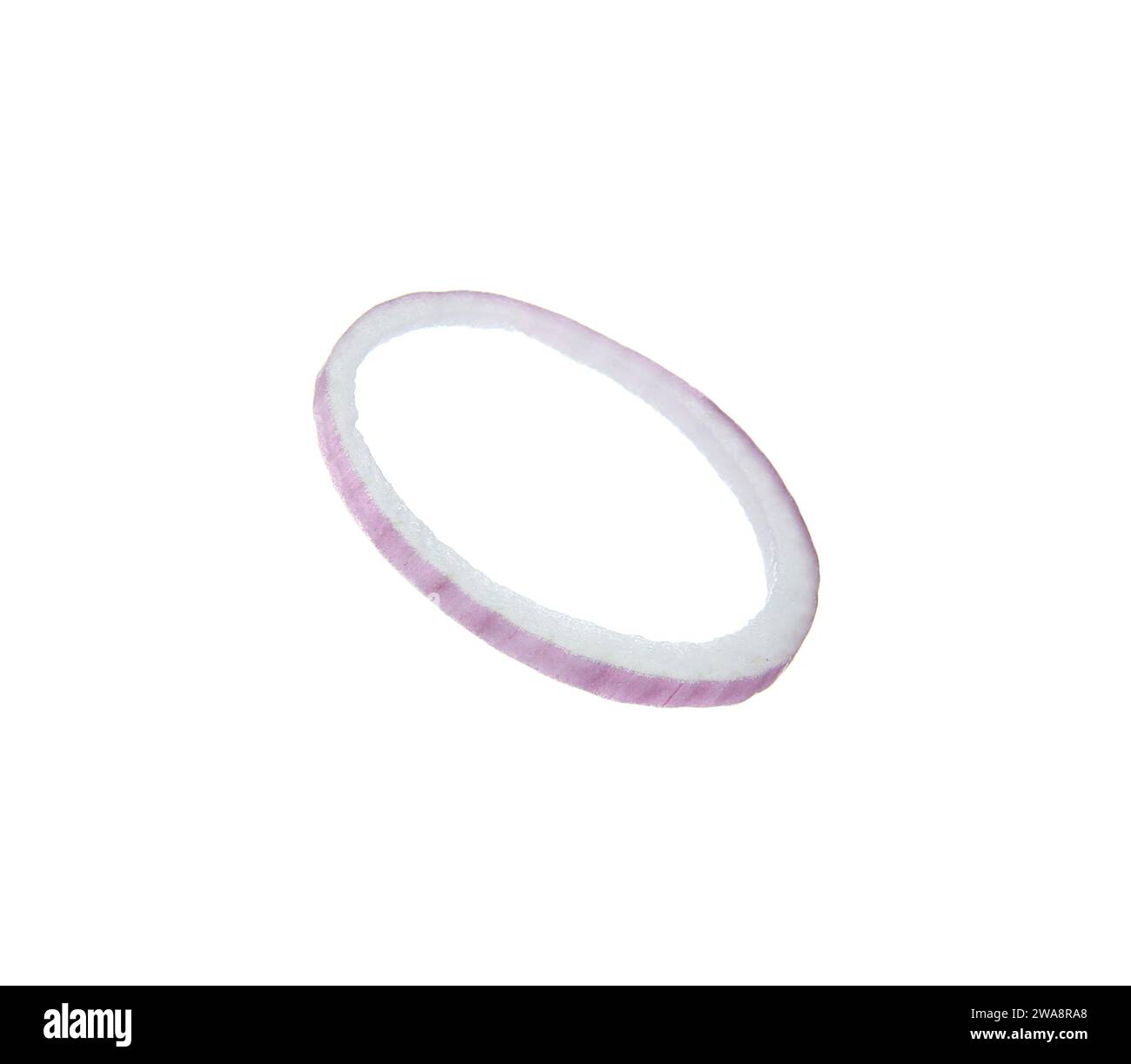 One red onion ring isolated on white Stock Photo - Alamy