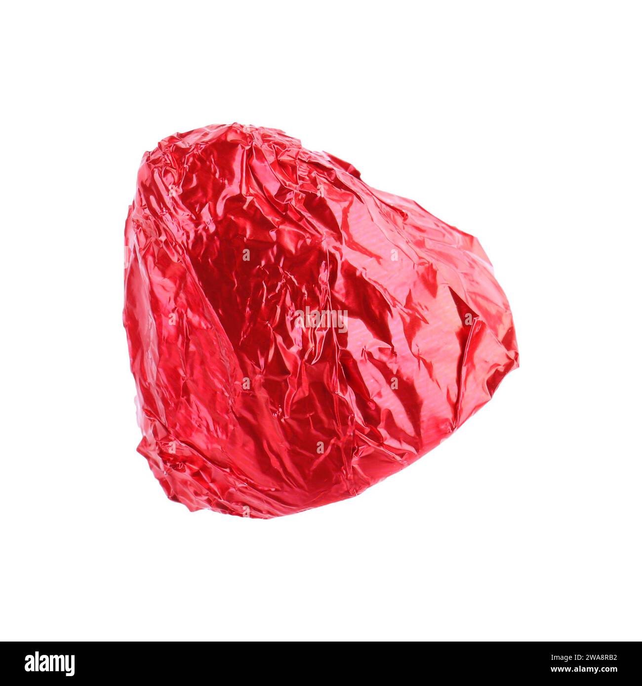 Tasty candy in red wrapper isolated on white Stock Photo - Alamy