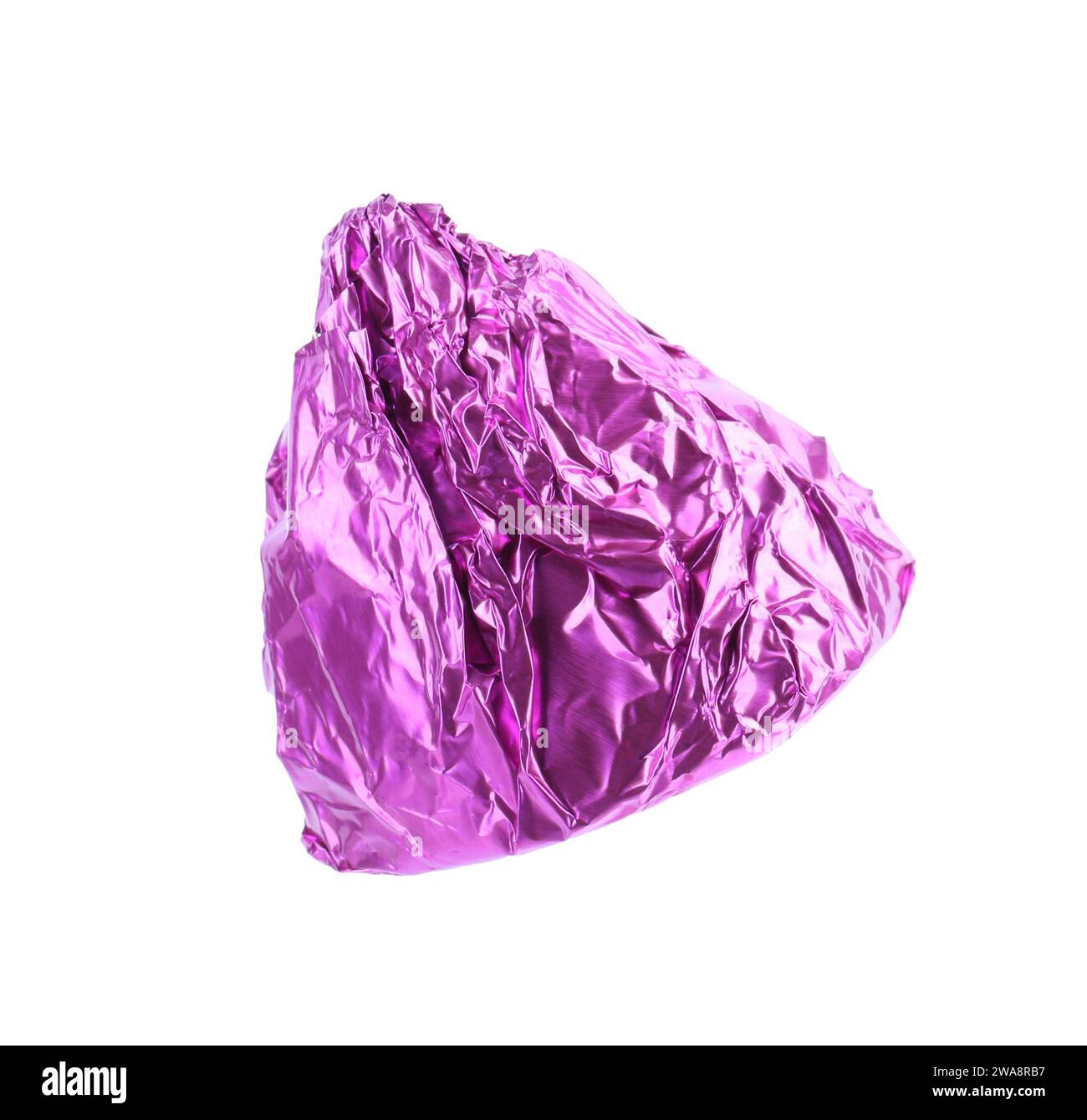 Tasty candy in violet wrapper isolated on white Stock Photo - Alamy