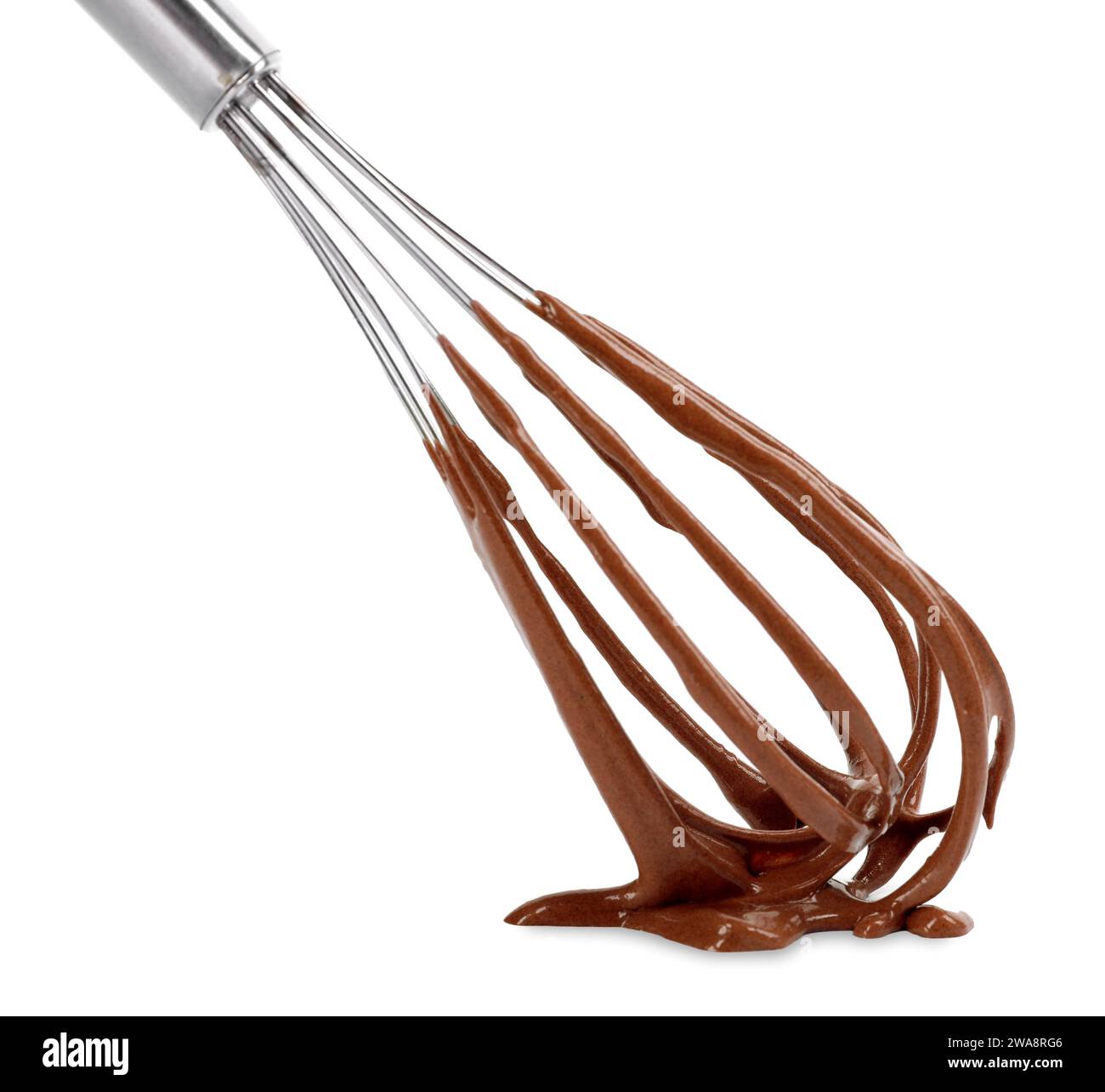 Whisk with chocolate cream isolated on white Stock Photo - Alamy