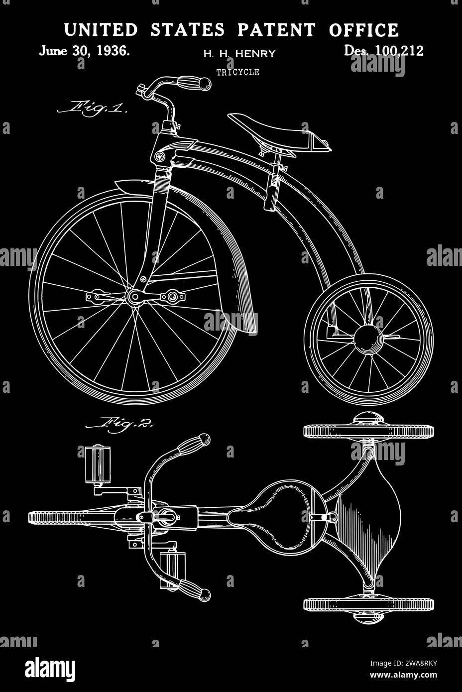 Classic tricycle Black and White Stock Photos & Images - Alamy