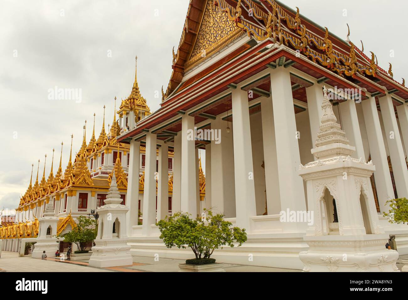 Beautiful sky and Wat Ratchanatdaram Temple in Bangkok, Thailand. Thai ...